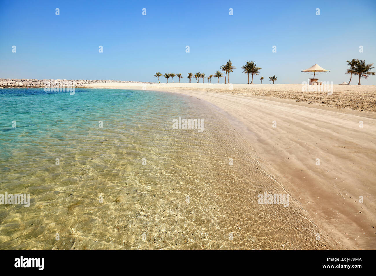 Beautiful beach with crystal clear water, summer holidays concept Stock ...