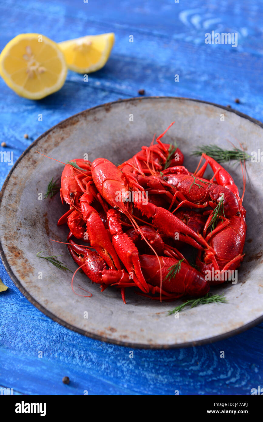 Crayfish cooked with dill hi-res stock photography and images - Alamy