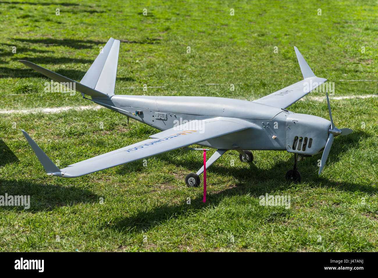 Kyiv, Ukraine - April 29, 2017: An unmanned aerial vehicle (UAV ...