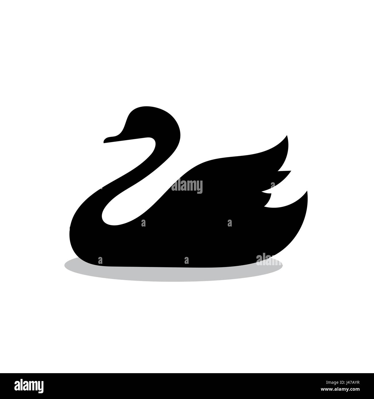 Beautiful black white bird Stock Vector Images - Alamy