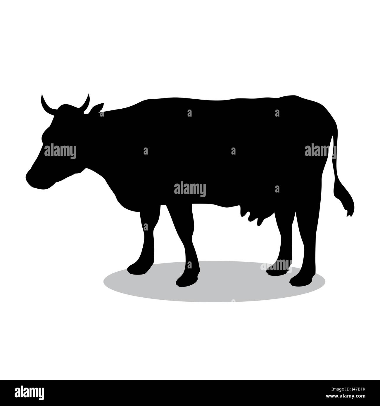 Black cow hoof Stock Vector Images - Alamy