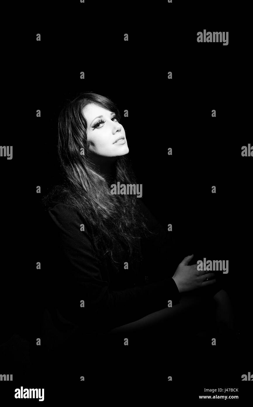 Low key portraits, female Stock Photo - Alamy