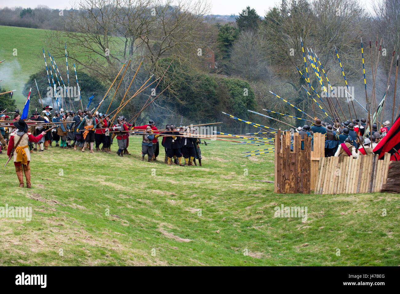 Sealed Knot re-enactment of battle at Basing House Stock Photo - Alamy