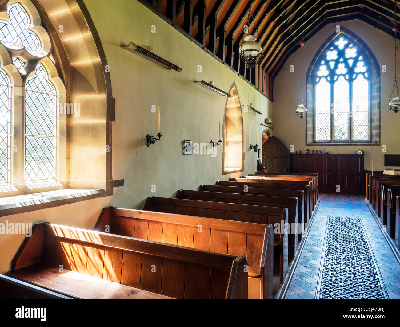Light Streaming through the Windows at the Church of St Mary Lower ...