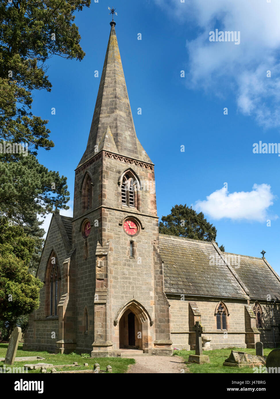 Church of St Mary with its Distinctive Red Clock Face at Lower ...