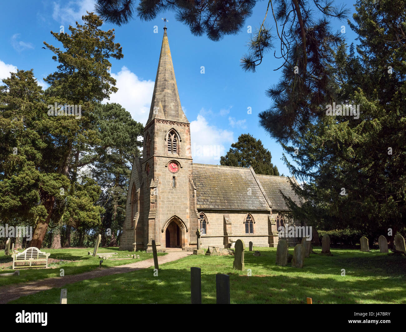 Church of St Mary with its Distinctive Red Clock Face at Lower ...