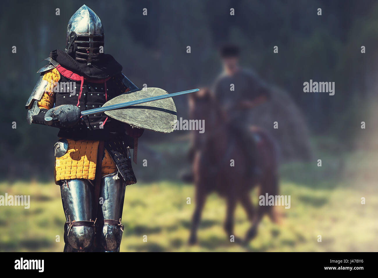 Knight in armour Stock Photo - Alamy
