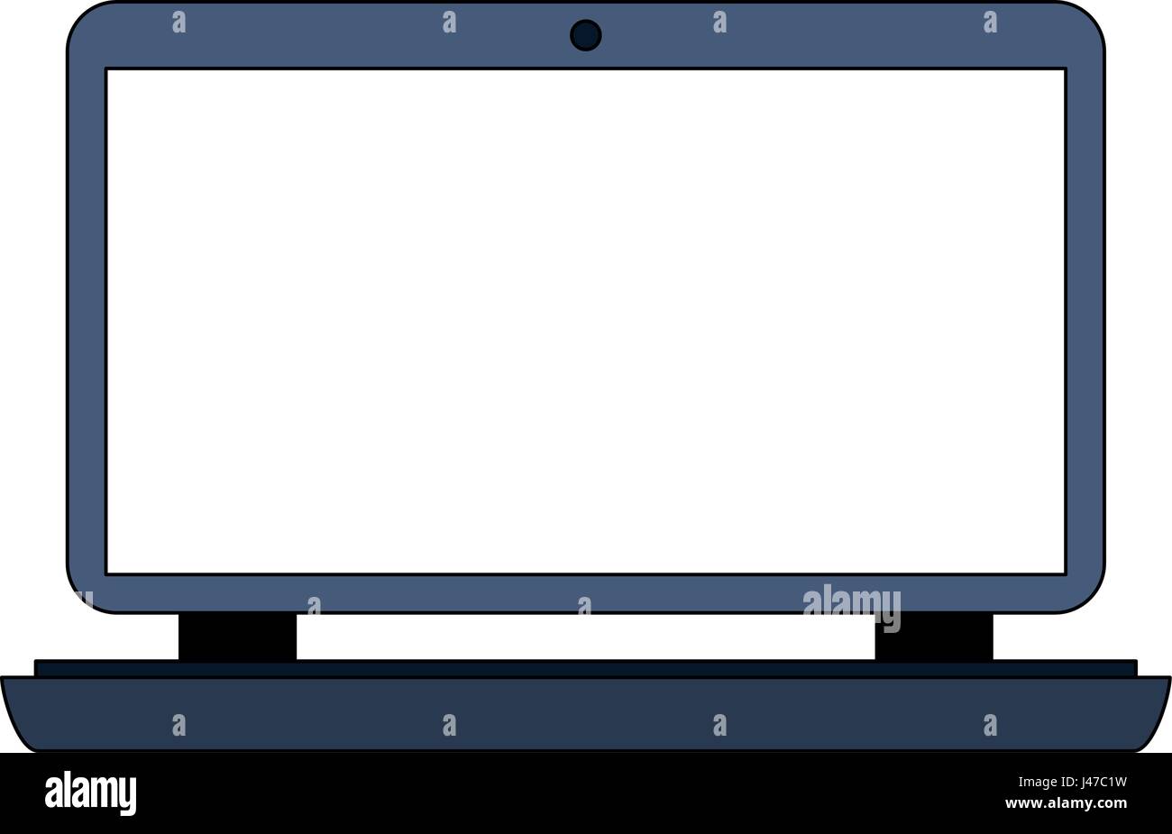 color image cartoon laptop computer with flat screen Stock Vector Image ...