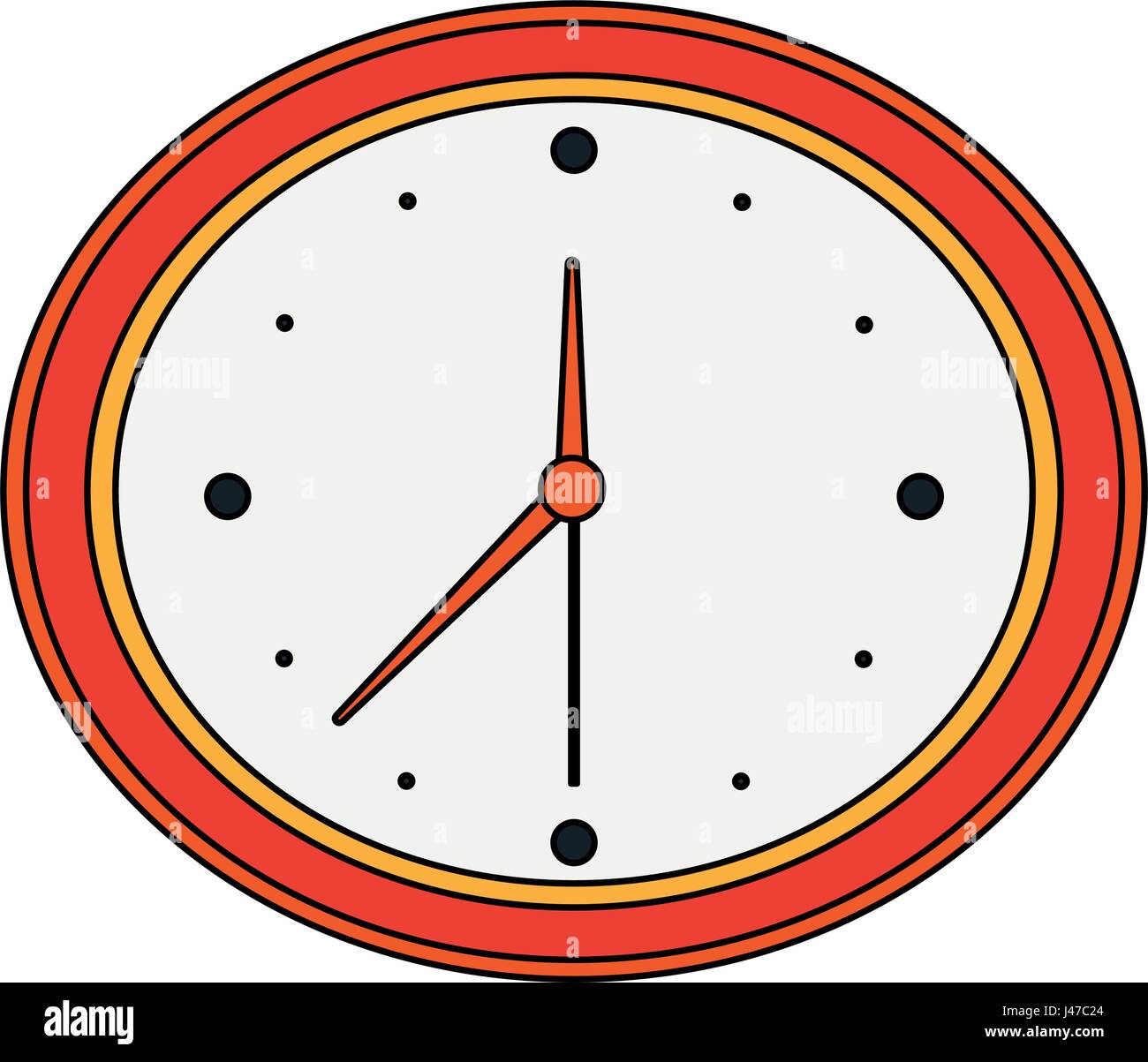 color image cartoon analog wall clock Stock Vector Image & Art - Alamy