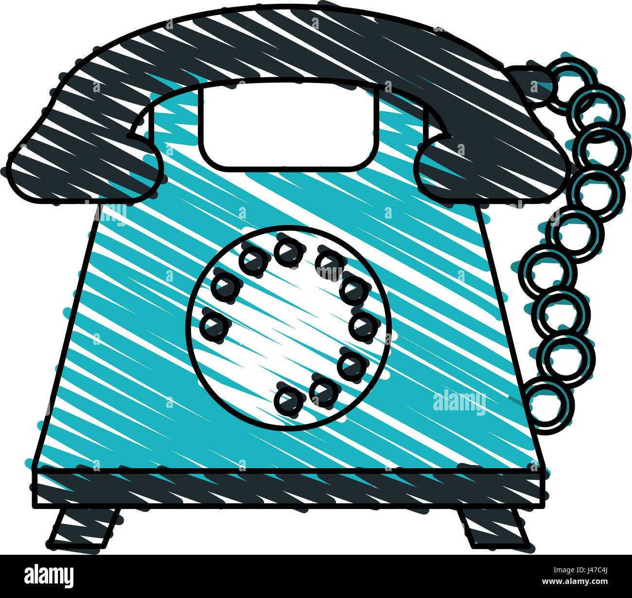 Retro telephone handset cable cartoon Stock Vector Images - Alamy