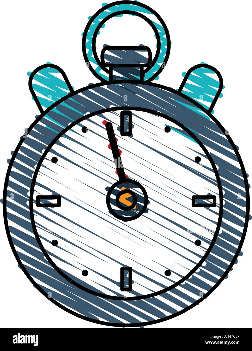 color crayon stripe cartoon stopwatch icon Stock Vector Image & Art - Alamy