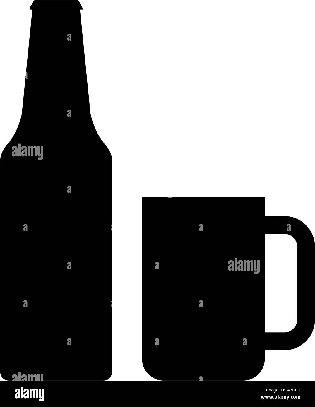 Beer bottle transparent glass Black and White Stock Photos & Images - Alamy