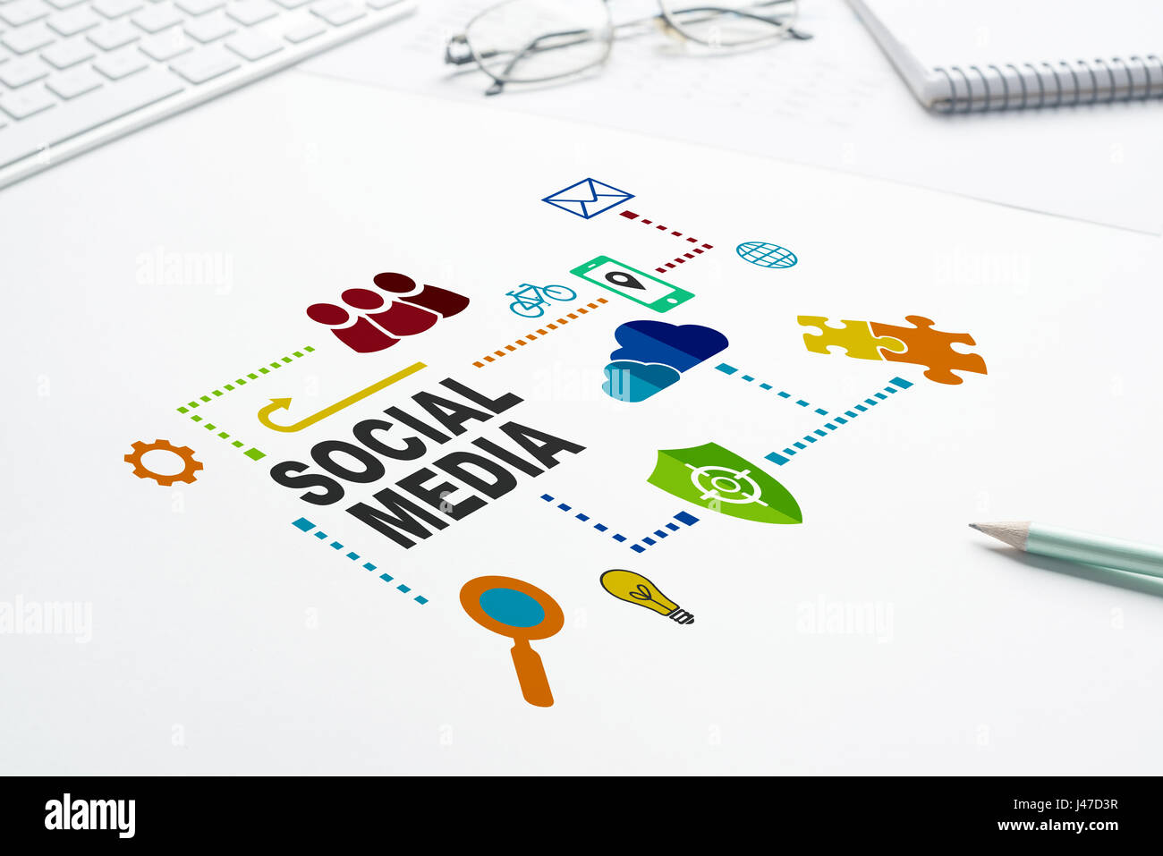 Network media background Stock Photo - Alamy