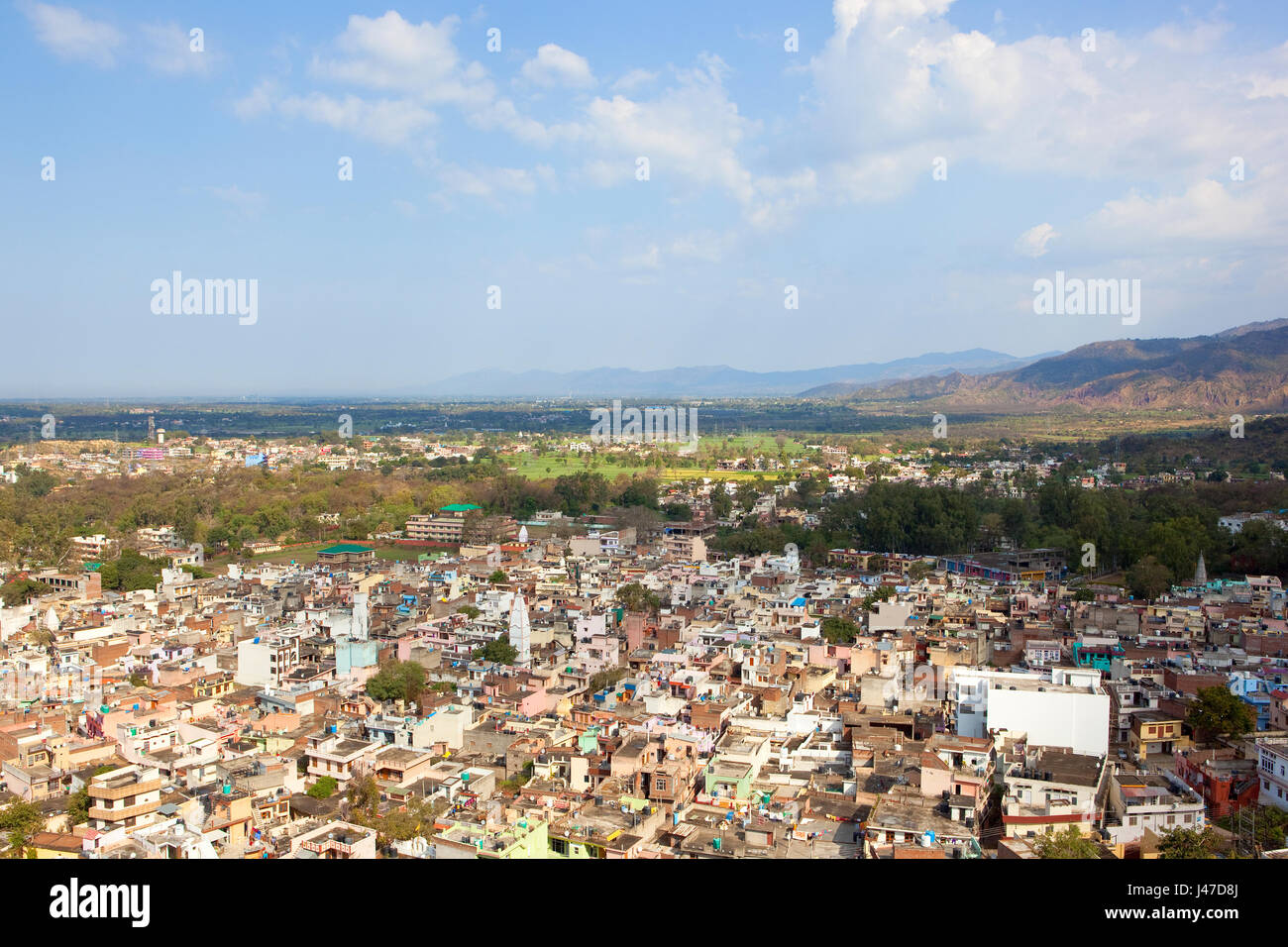 buildings and landscape of the area around nalagarh city north india ...