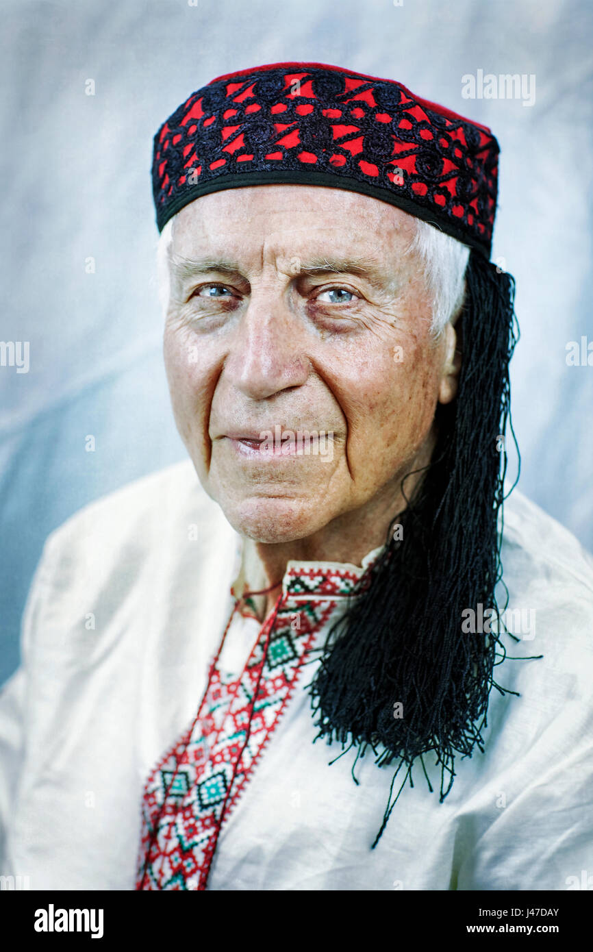 Old Yugoslavian Croatian Serbian greek man from the Balkans in a ...