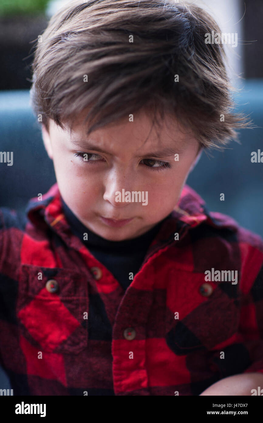 Male kid sad angry mad hi-res stock photography and images - Alamy