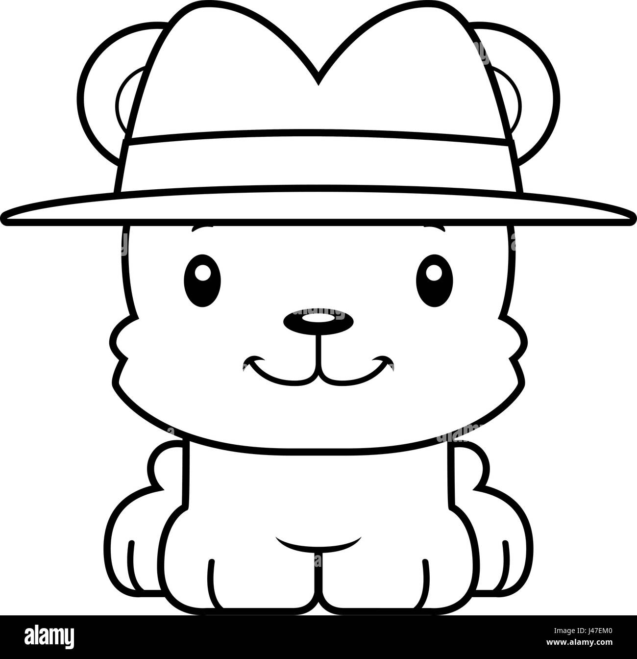 A cartoon detective bear smiling Stock Vector Image & Art - Alamy