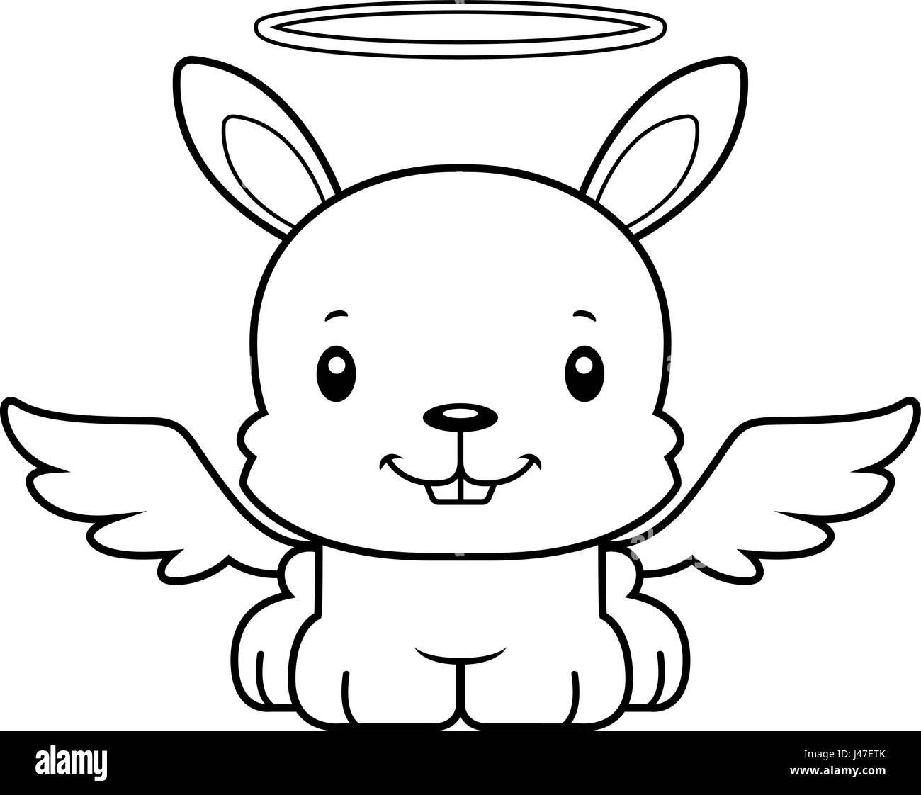 A cartoon angel bunny smiling Stock Vector Image & Art - Alamy