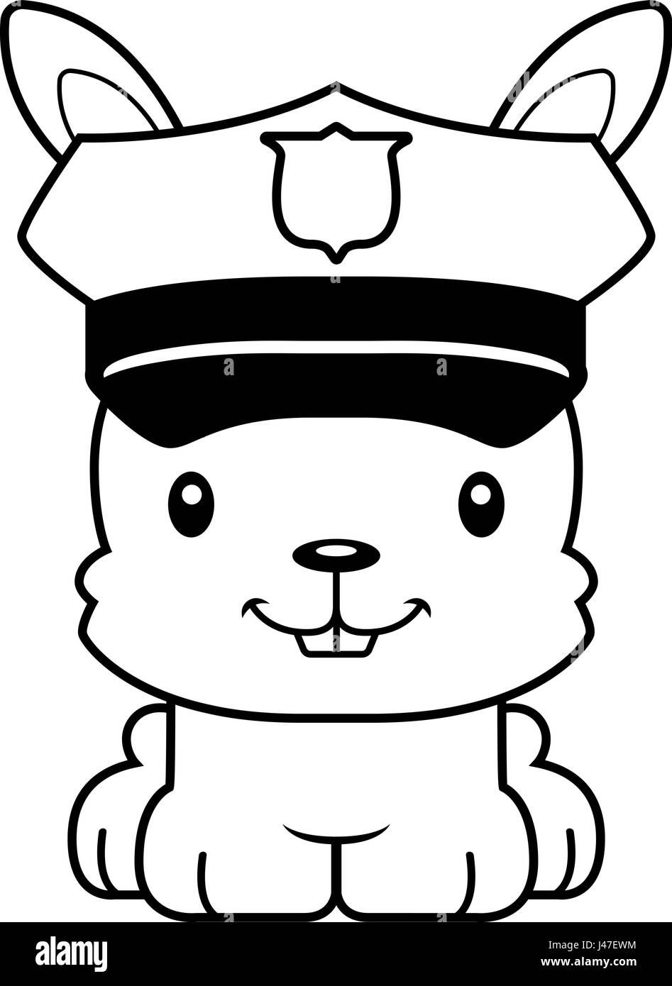 A cartoon police officer bunny smiling Stock Vector Image & Art - Alamy
