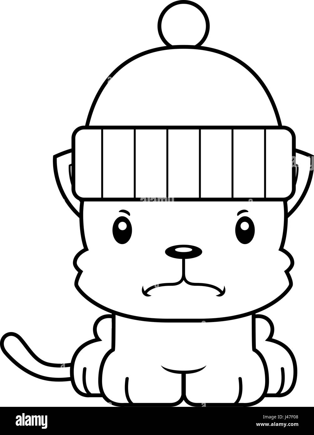 A cartoon winter kitten looking angry Stock Vector Image & Art - Alamy
