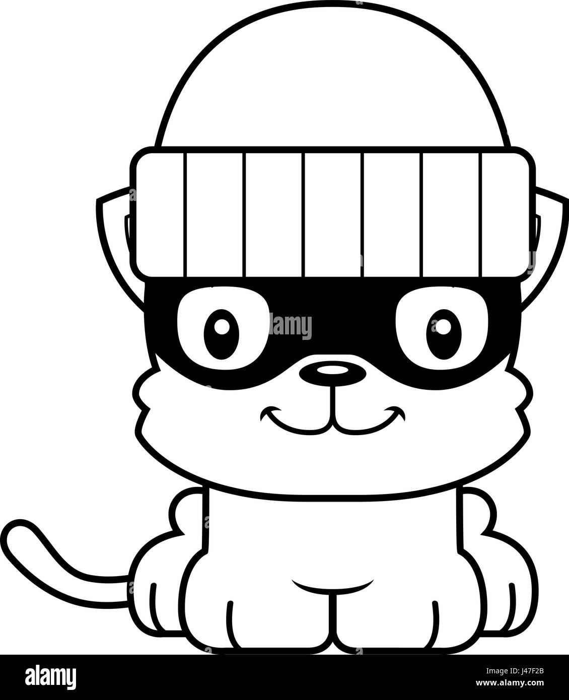 A cartoon thief kitten smiling Stock Vector Image & Art - Alamy