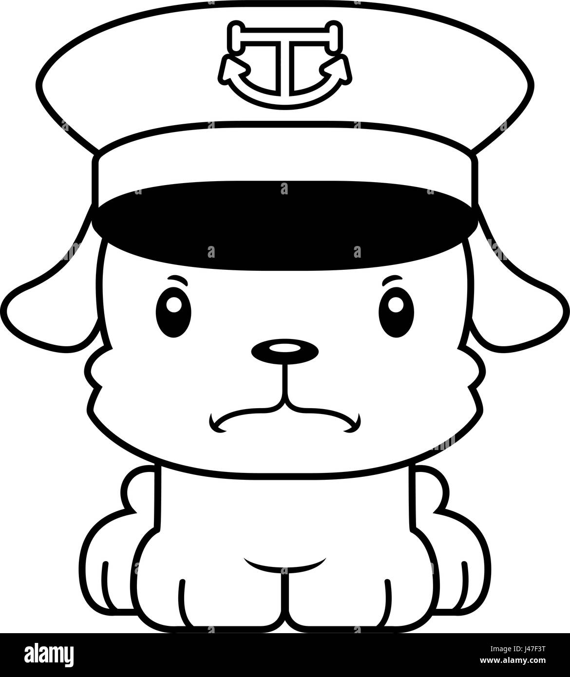 A cartoon boat captain puppy looking angry Stock Vector Image & Art - Alamy