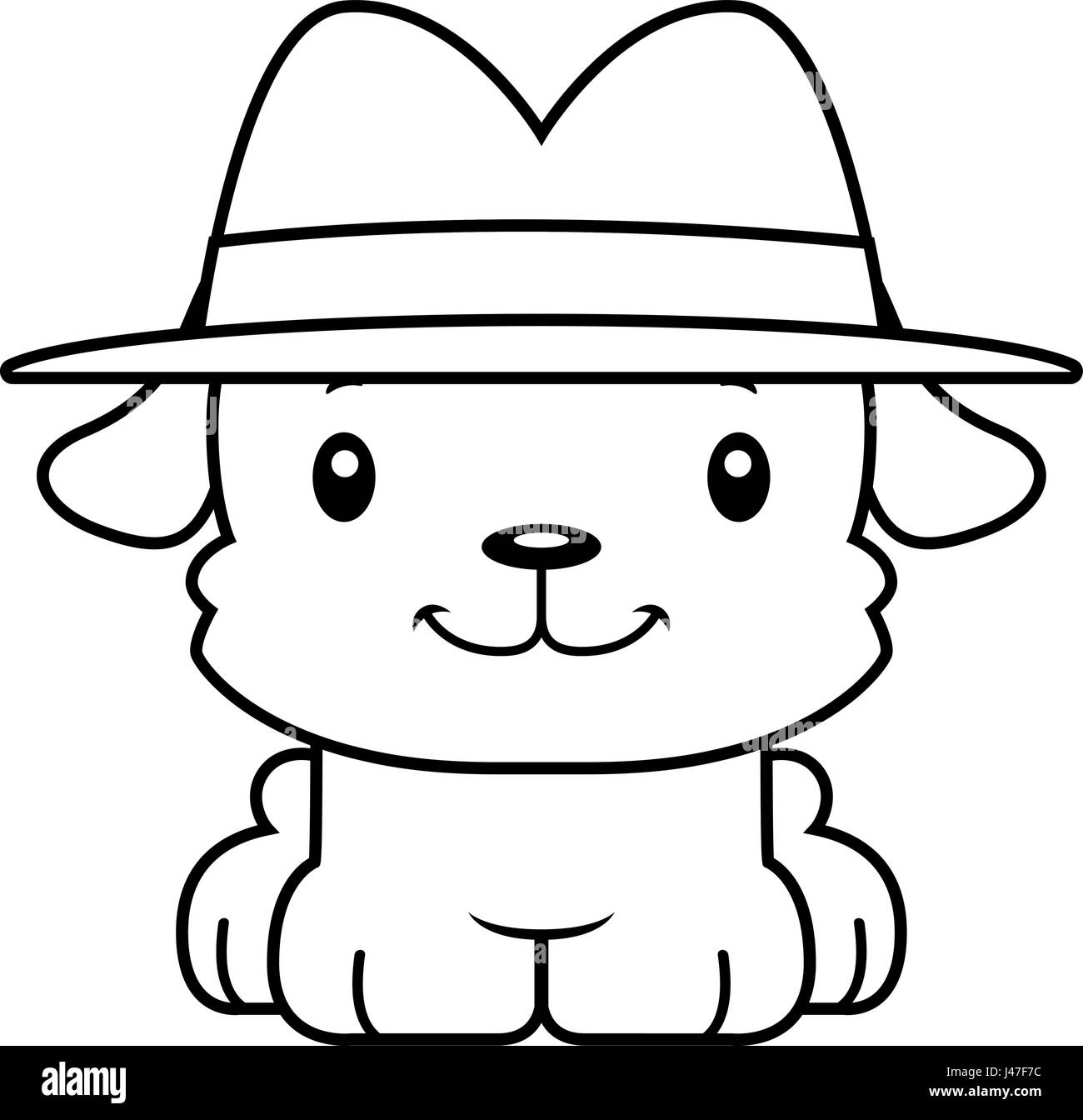 A cartoon detective puppy smiling Stock Vector Image & Art - Alamy