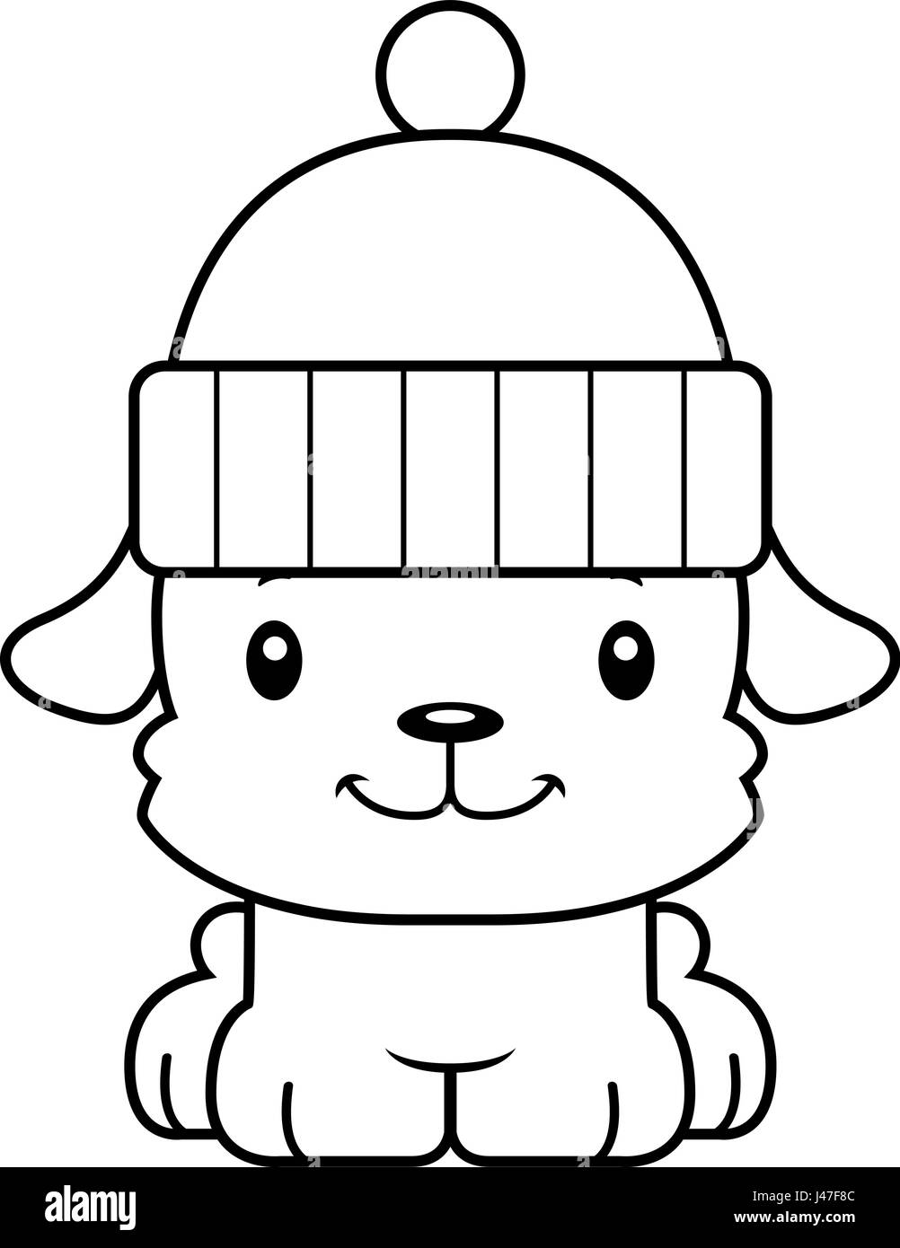 A cartoon winter puppy smiling Stock Vector Image & Art - Alamy