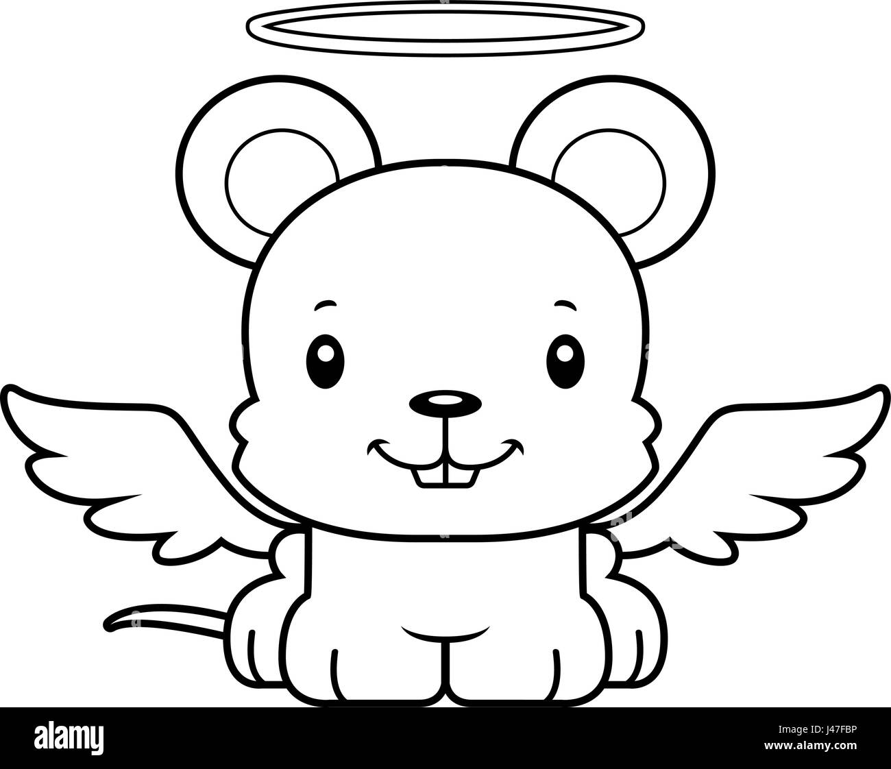 A cartoon angel mouse smiling Stock Vector Image & Art - Alamy