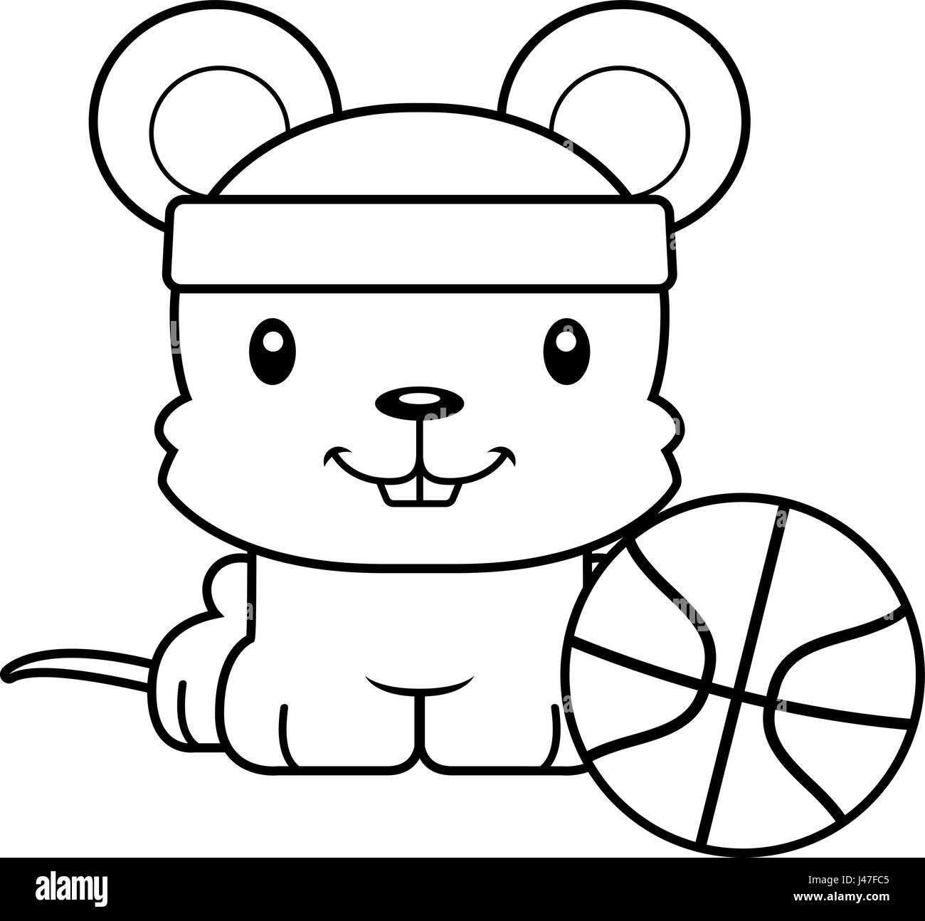 A cartoon basketball player mouse smiling Stock Vector Image & Art - Alamy