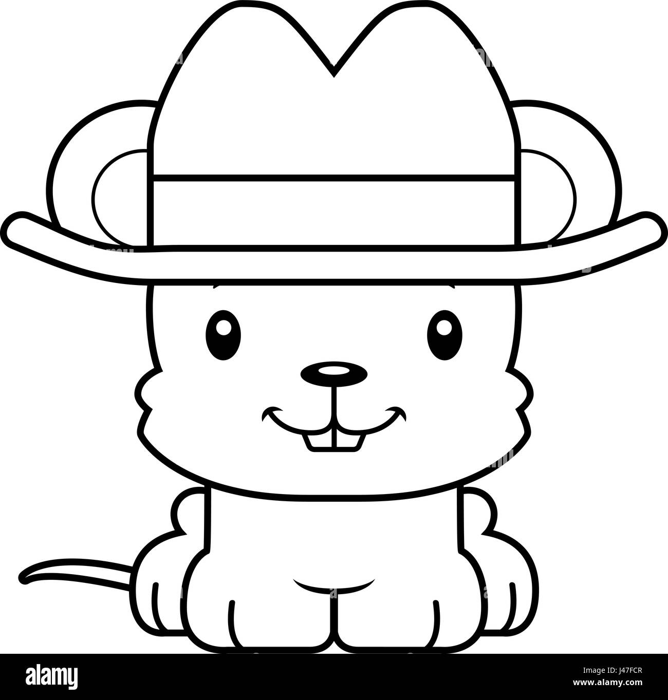 A cartoon cowboy mouse smiling Stock Vector Image & Art - Alamy