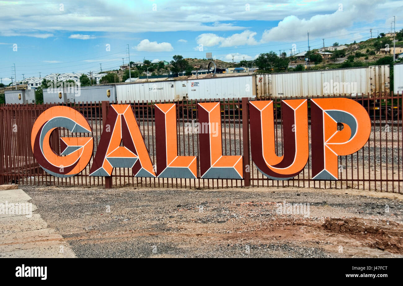 Gallup City Sign Stock Photo - Alamy