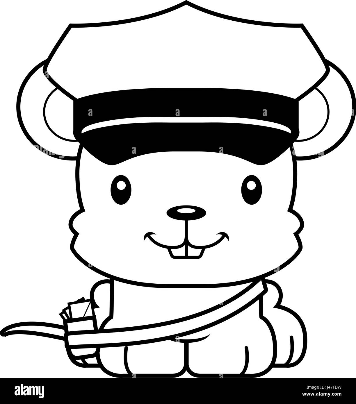 A cartoon mail carrier mouse smiling Stock Vector Image & Art - Alamy