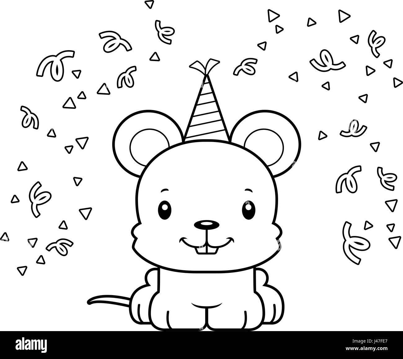 A cartoon party mouse smiling Stock Vector Image & Art - Alamy