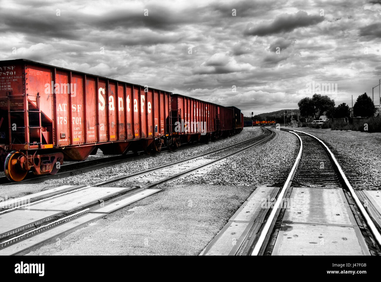 Santa Fe Railroad Stock Photo - Alamy