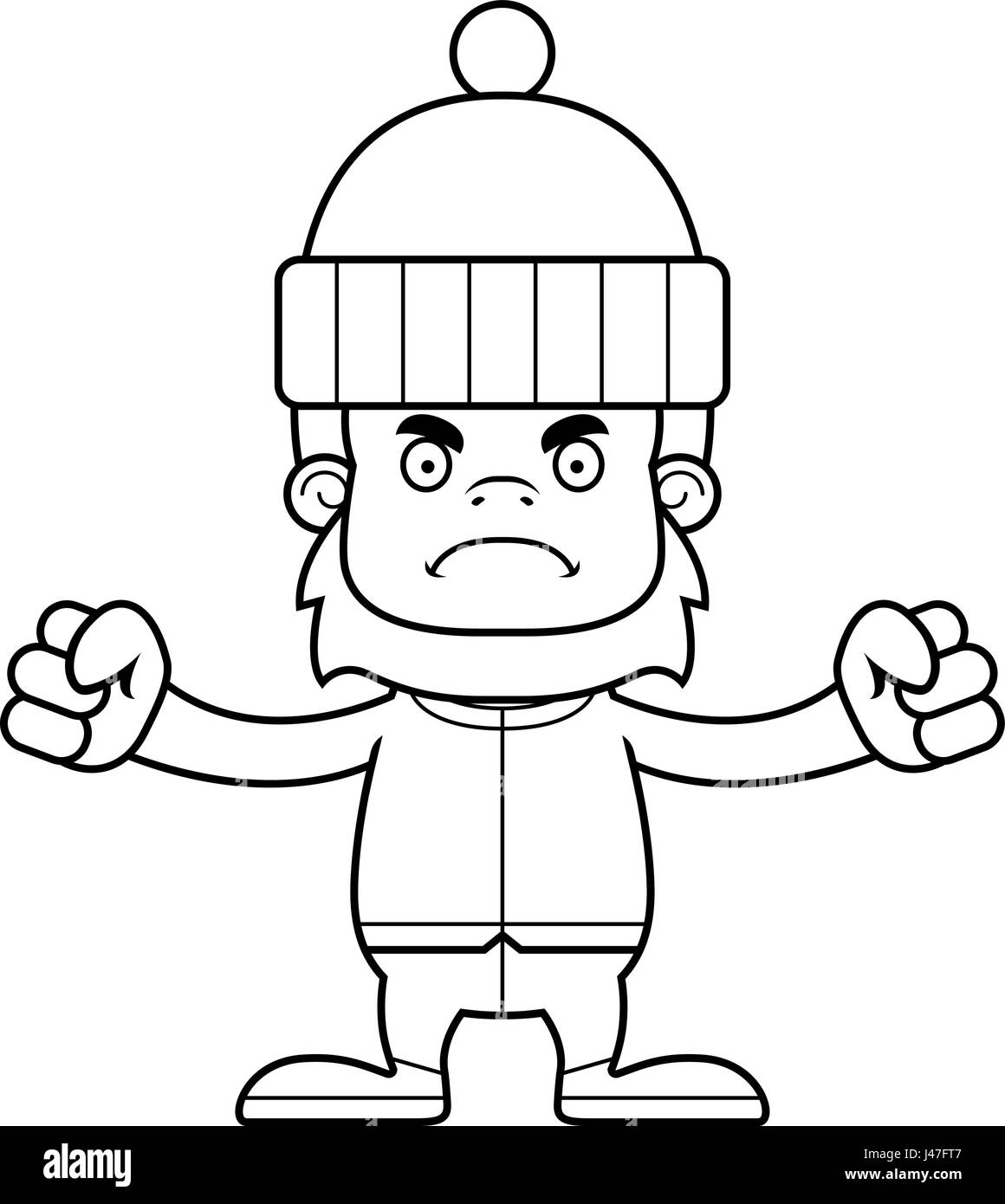 A cartoon winter sasquatch looking angry Stock Vector Image & Art - Alamy