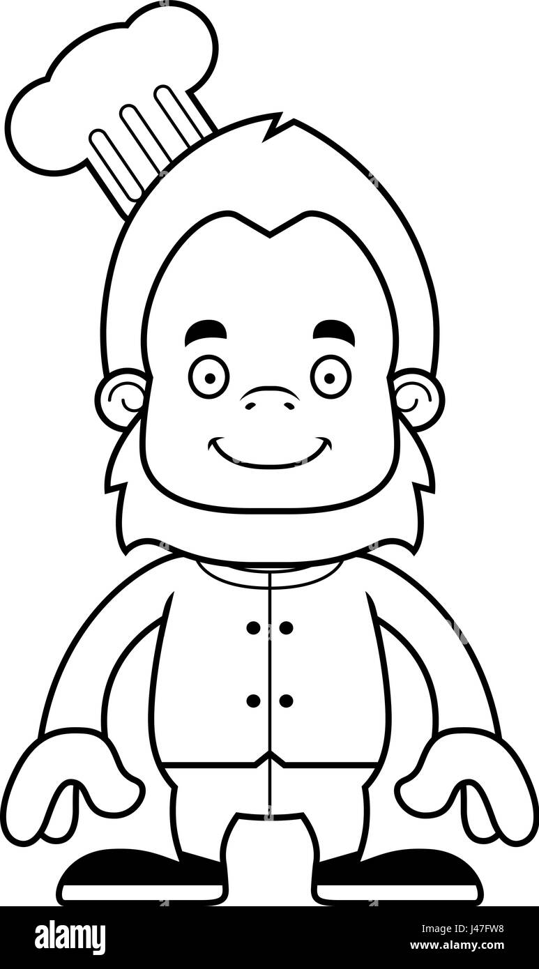 A cartoon chef sasquatch smiling Stock Vector Image & Art - Alamy