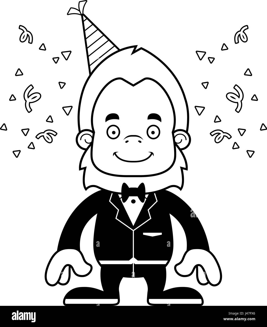 A cartoon party sasquatch smiling Stock Vector Image & Art - Alamy