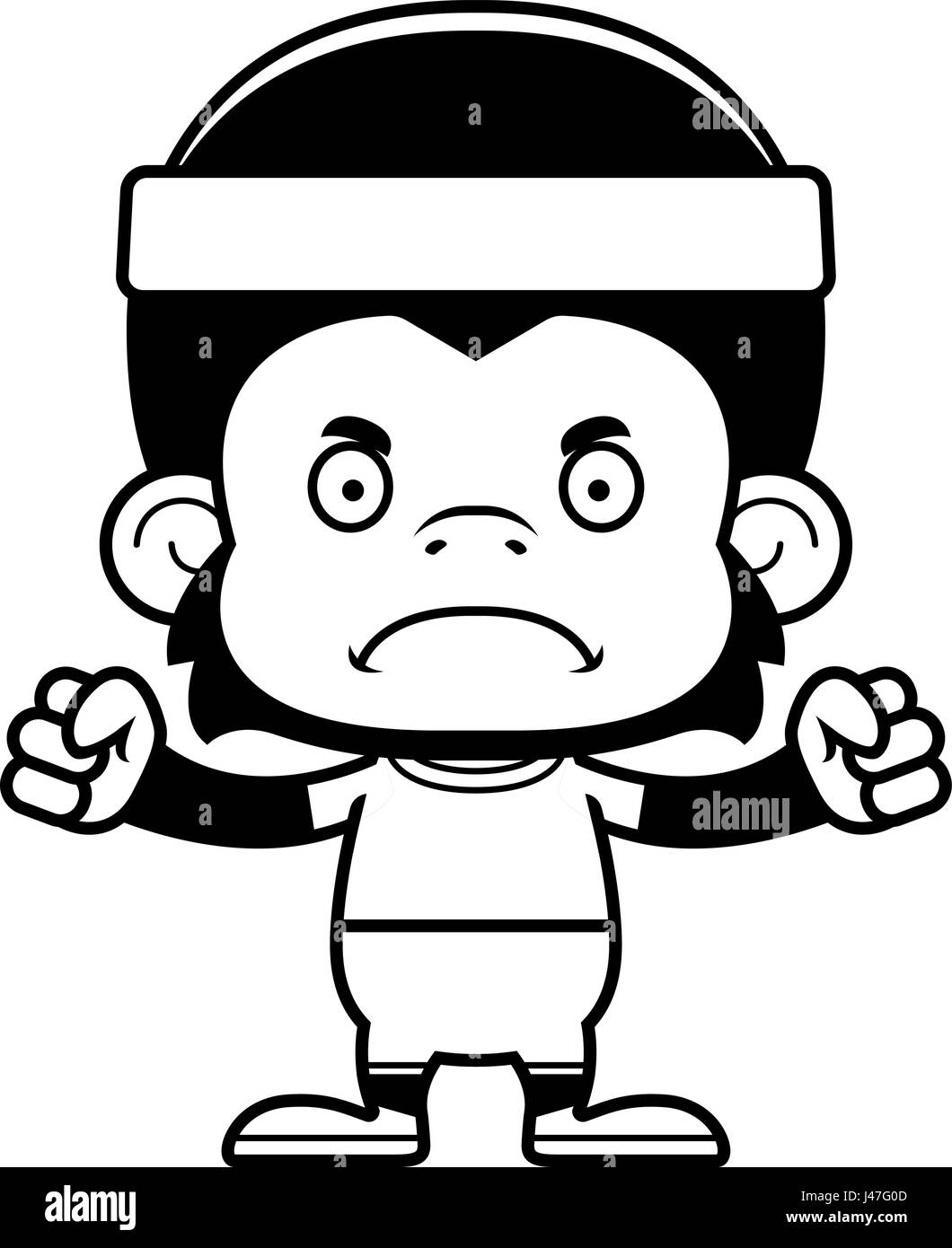 A cartoon fitness chimpanzee looking angry Stock Vector Image & Art - Alamy