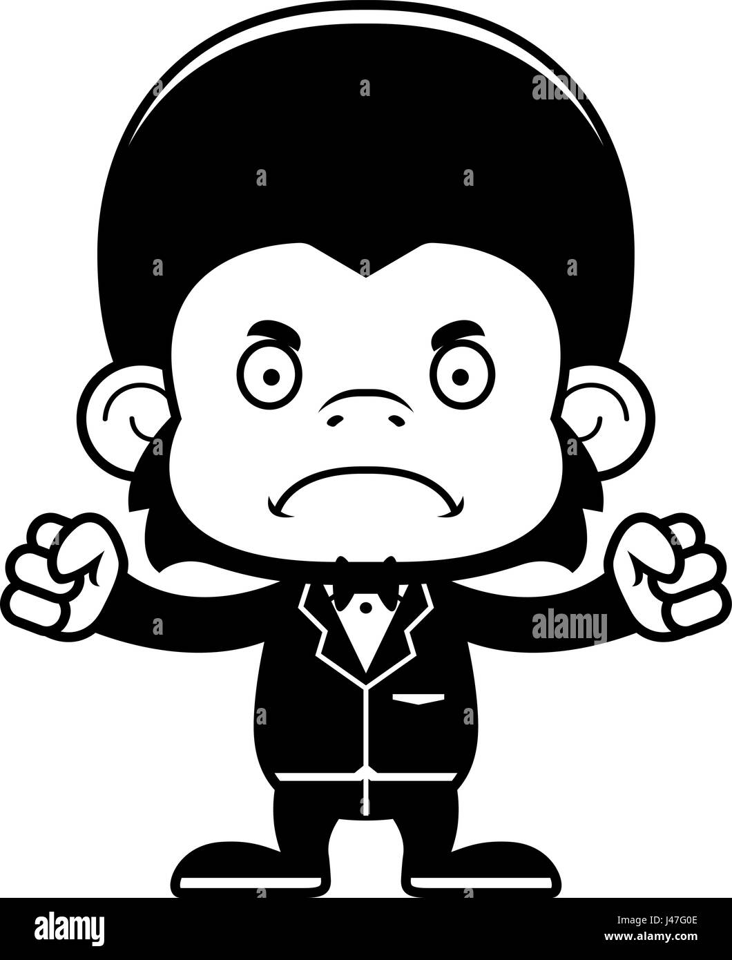 A cartoon groom chimpanzee looking angry Stock Vector Image & Art - Alamy