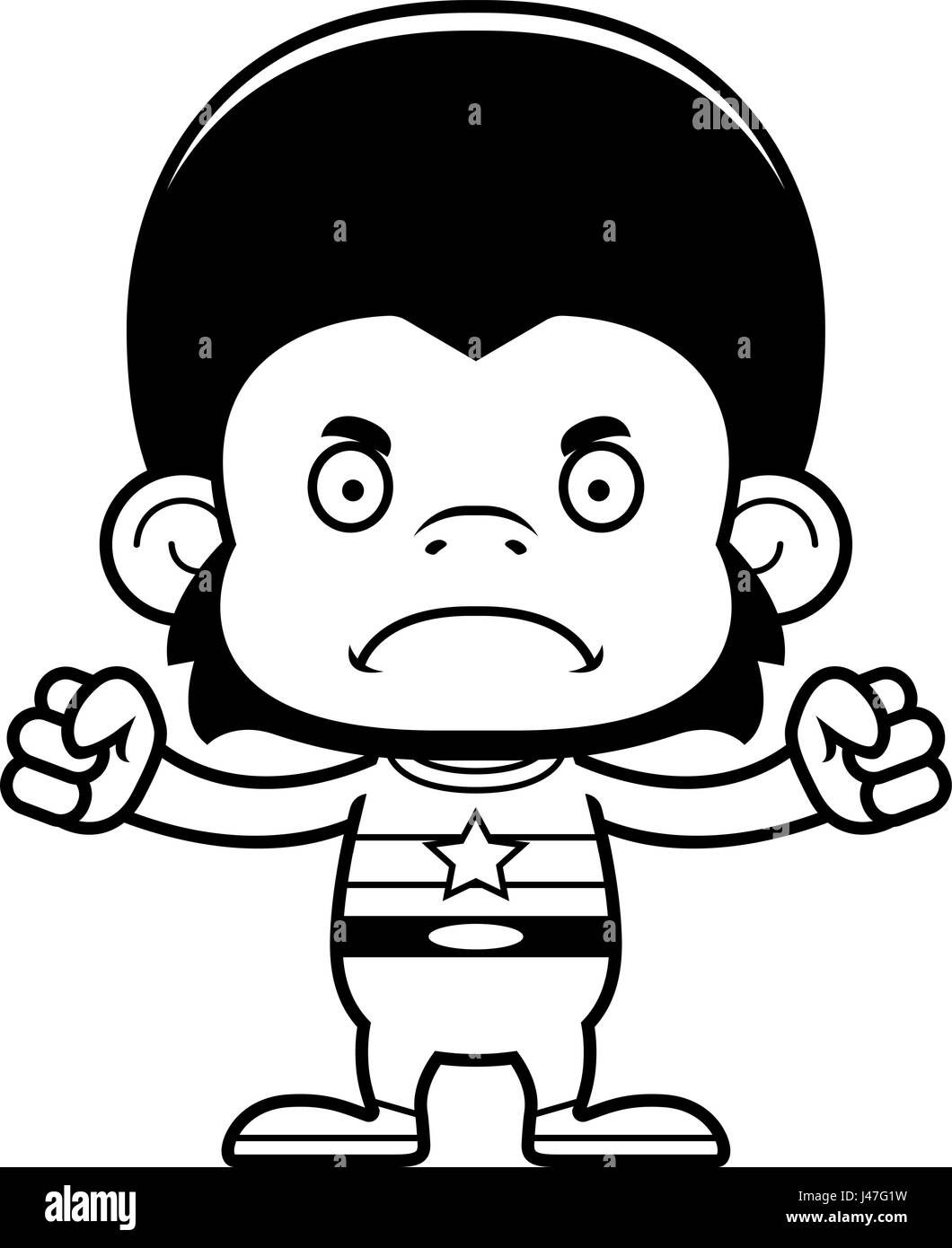A cartoon superhero chimpanzee looking angry Stock Vector Image & Art ...