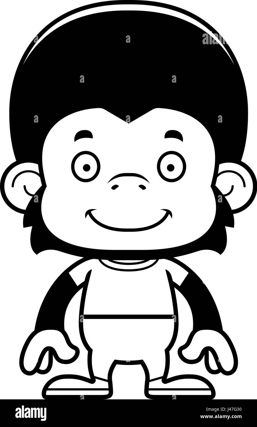 A cartoon chimpanzee smiling Stock Vector Image & Art - Alamy