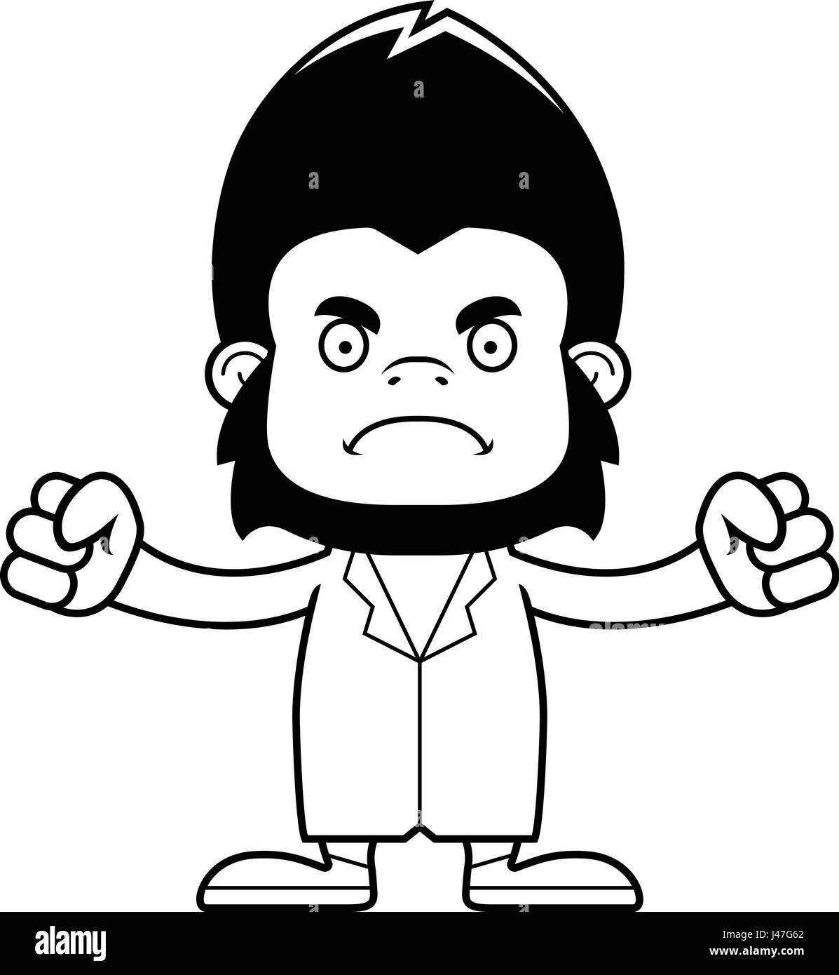 Cartoon illustration ape doctor hi-res stock photography and images - Alamy