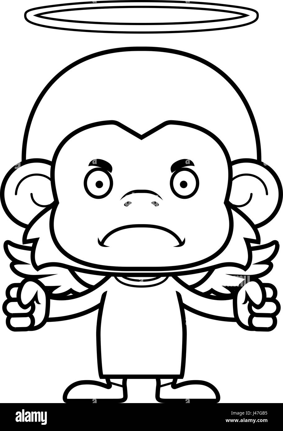 A cartoon angel monkey looking angry Stock Vector Image & Art - Alamy