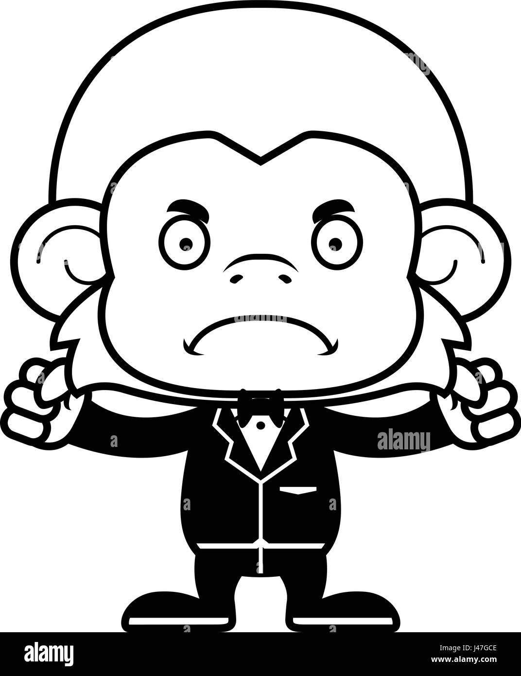 A cartoon groom monkey looking angry Stock Vector Image & Art - Alamy