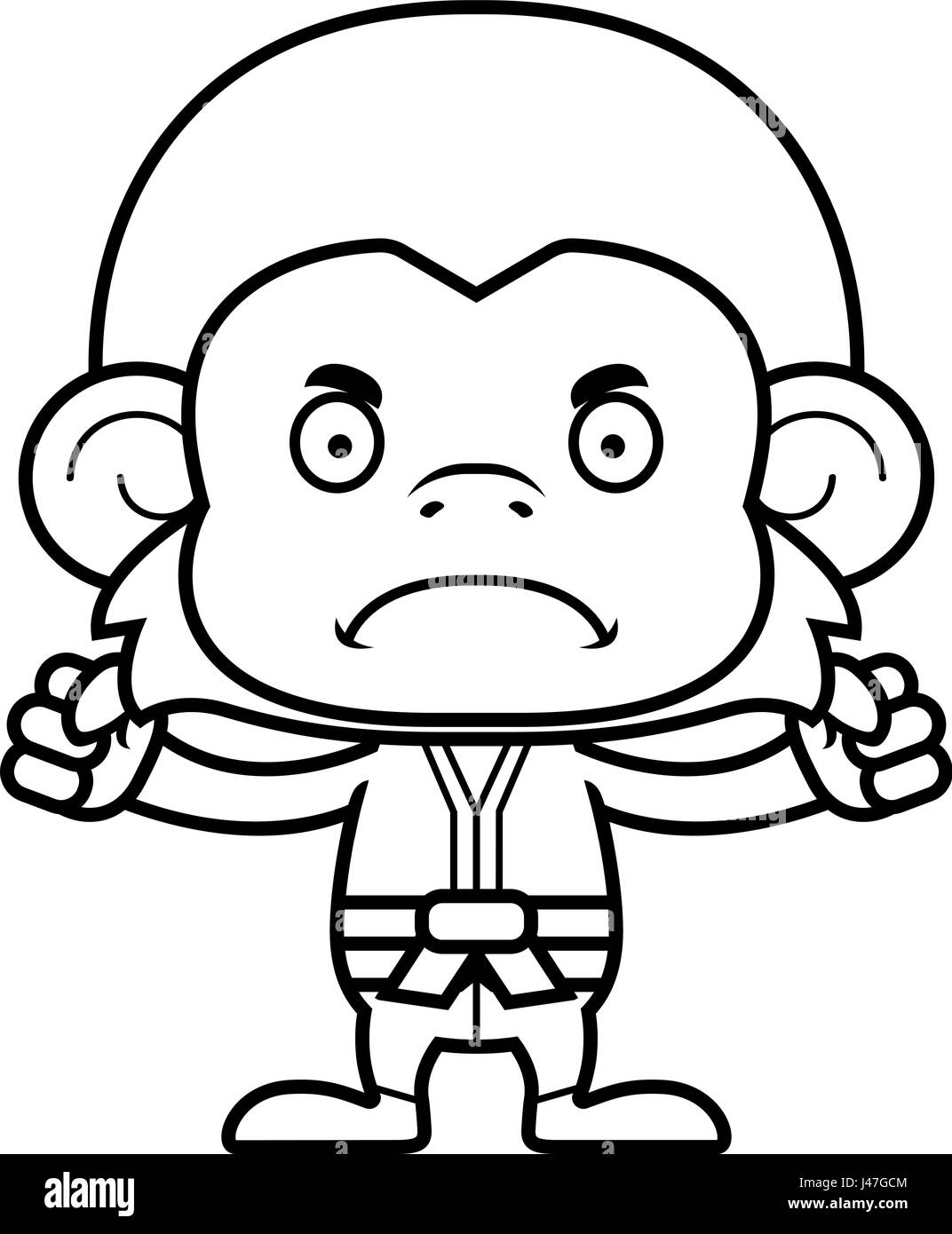 A cartoon karate monkey looking angry Stock Vector Image & Art - Alamy