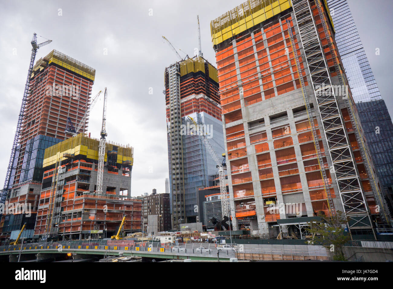 Construction of the Hudson Yards development in New York on Sunday, May ...