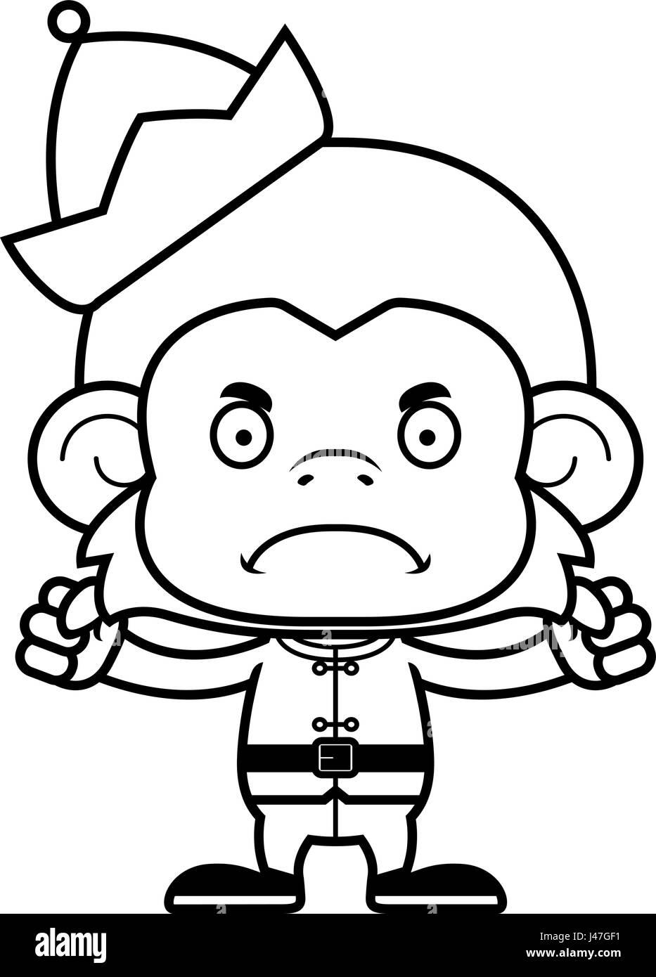 A cartoon Xmas elf monkey looking angry Stock Vector Image & Art - Alamy