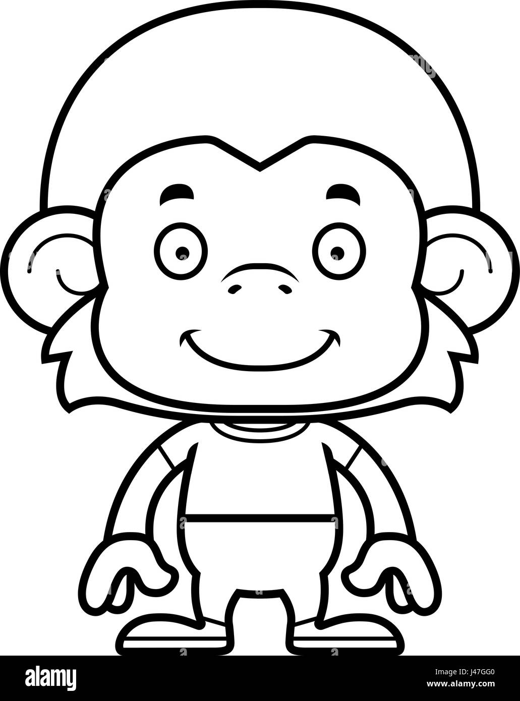 A cartoon monkey smiling Stock Vector Image & Art - Alamy