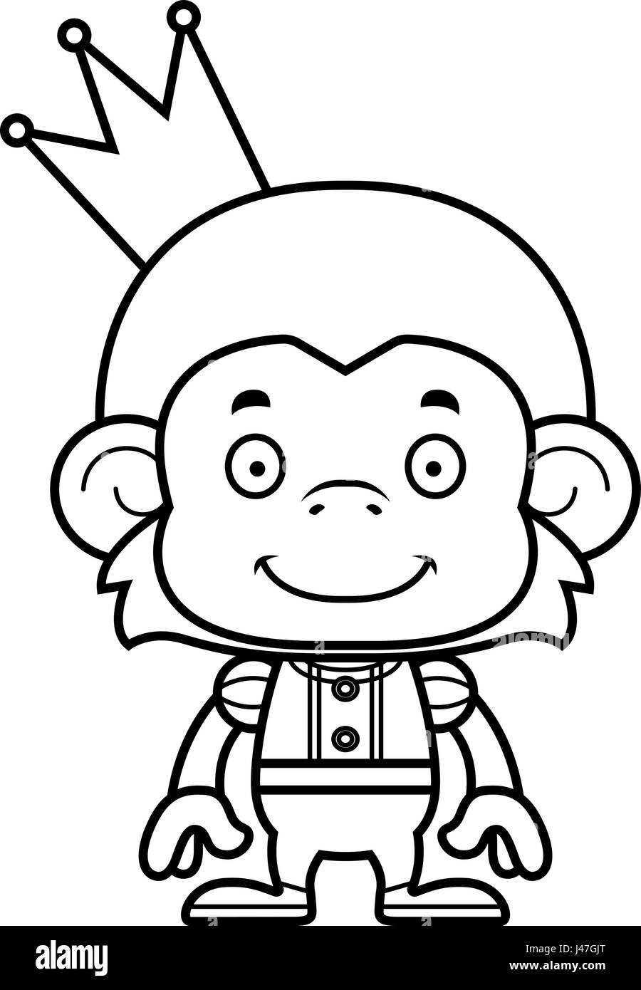 A cartoon prince monkey smiling Stock Vector Image & Art - Alamy